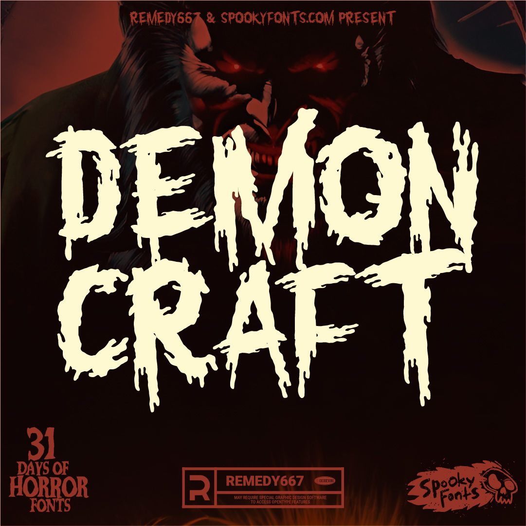 Demon Craft - Spooky Fonts