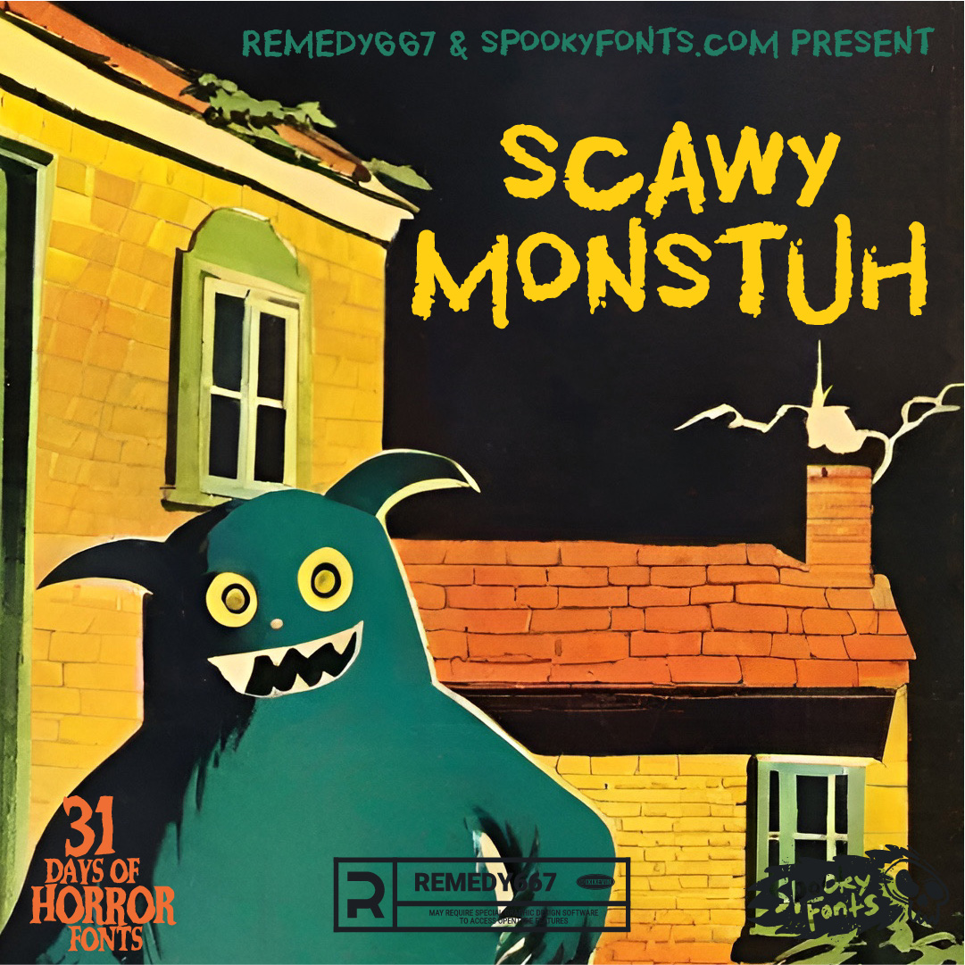 Scawy Monstuh - Spooky Fonts
